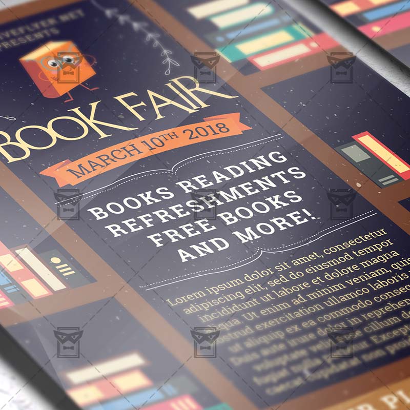 Book Fair Community A5 Flyer Template ExclsiveFlyer Free And 