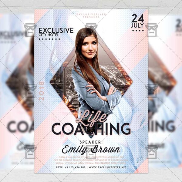 Life Coaching Business A5 Flyer Template ExclsiveFlyer Free And 